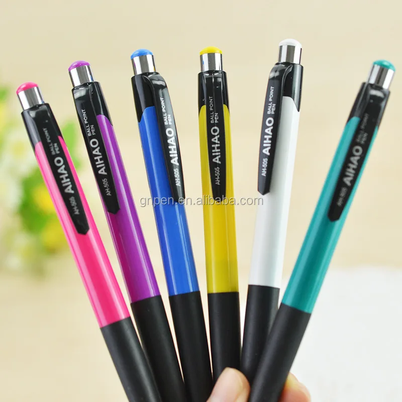 Wholesale Classical Spring Pen Pressing Ball Pen Plastic Ballpoint pen ...