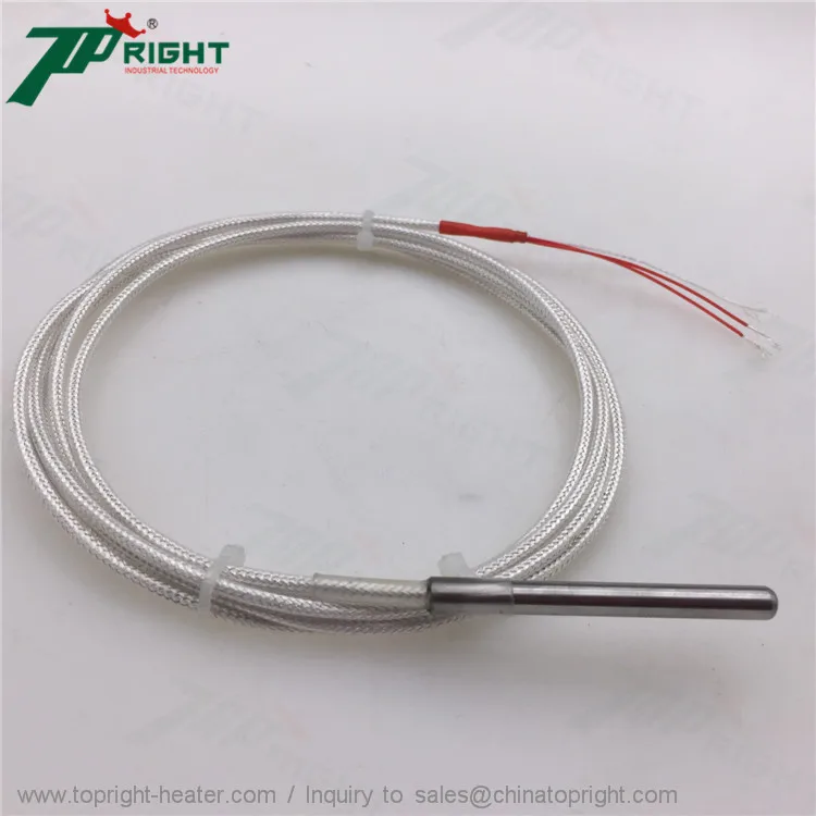 Pt100 Temperature Sensor Rtd Sensor Thermocouple With Three-core Silver ...
