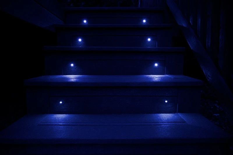 1W 12V Recessed LED Outdoor Step Light - Pure Color Stainless Steel ...