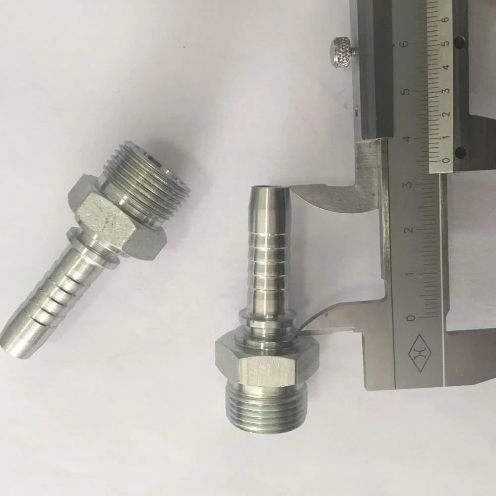 10411 Straight Rubber Hose Fitting Metric Male Carbon Steel Reusable Hydraulic Hose Fittings ...