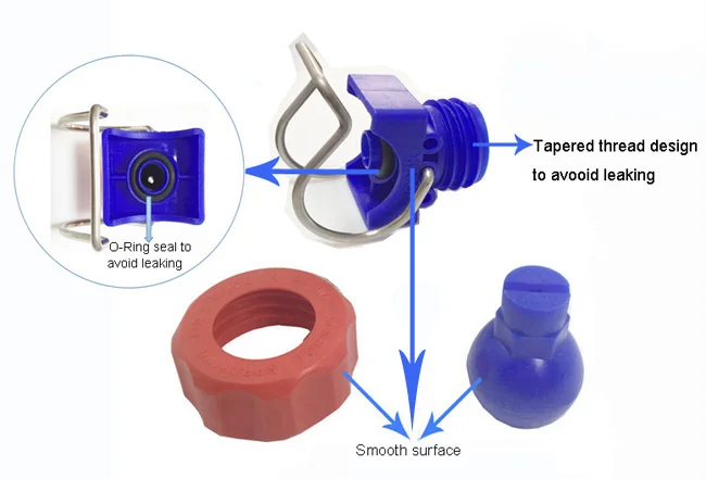 Plastic Adjustable Ball Clip-Eyelet Water Jet Spray Nozzle