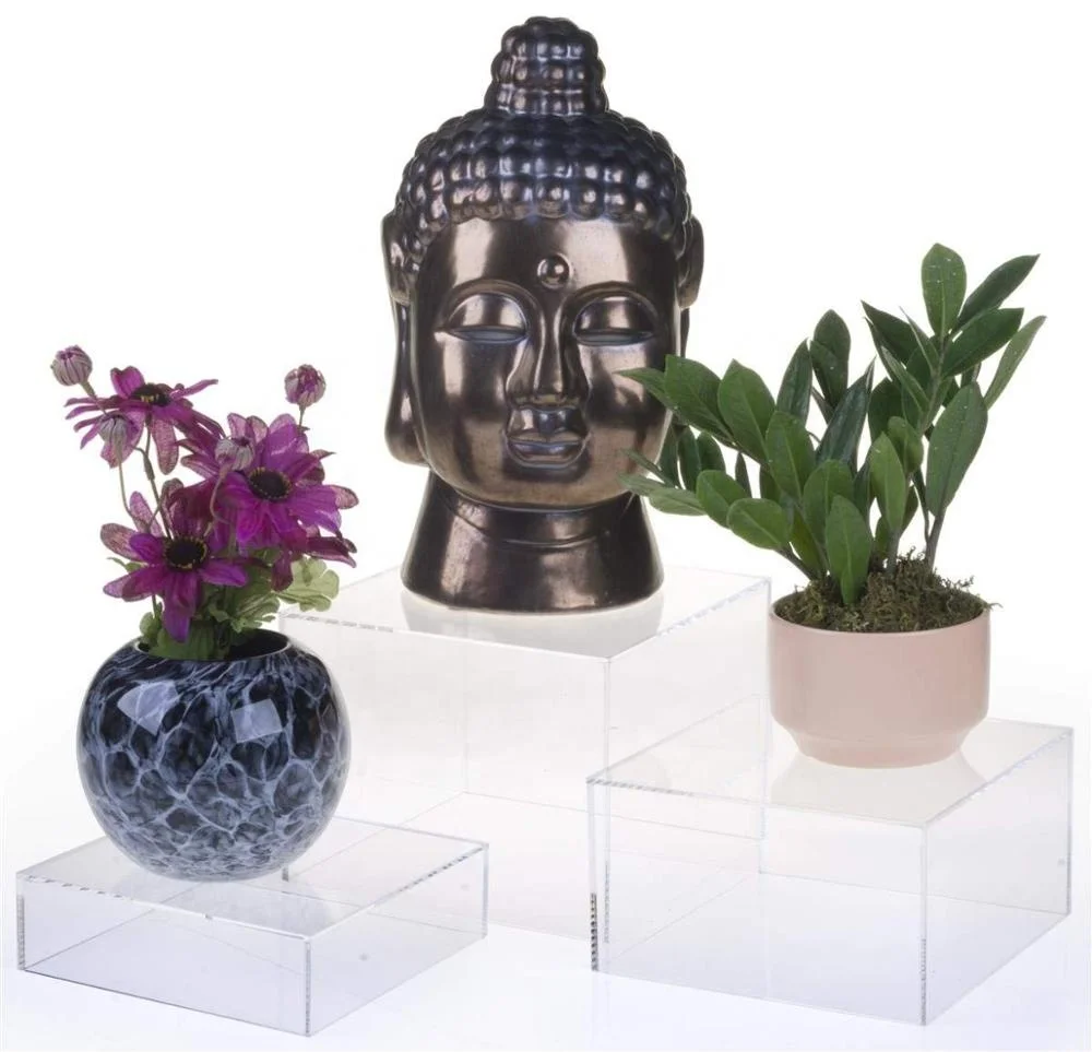 5 Sided Acrylic Cube Riser - Eco-Friendly Display Stand