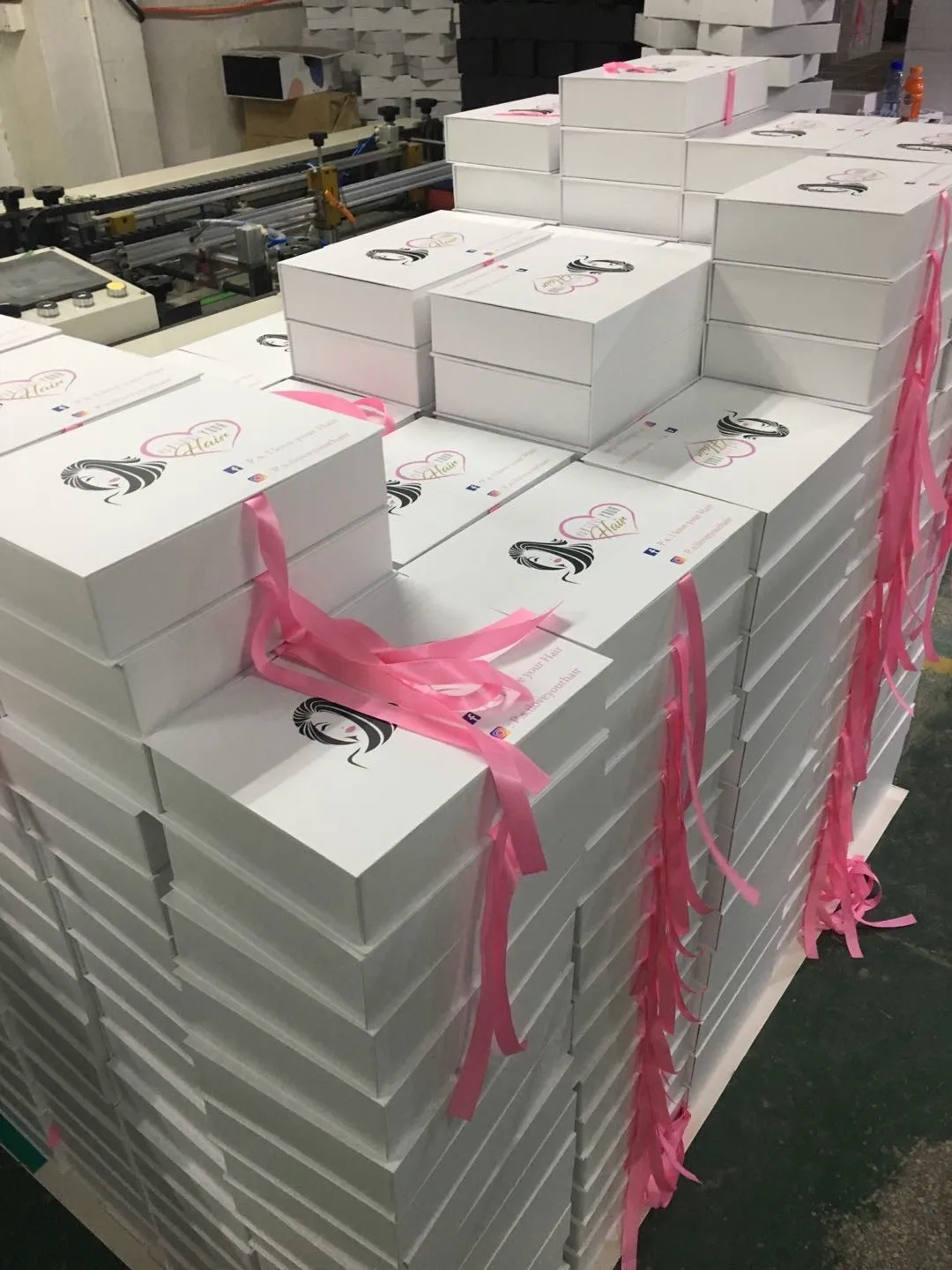 2024 Luxury Hair Extension Box Custom Hair Box Hair Bundle Packaging ...