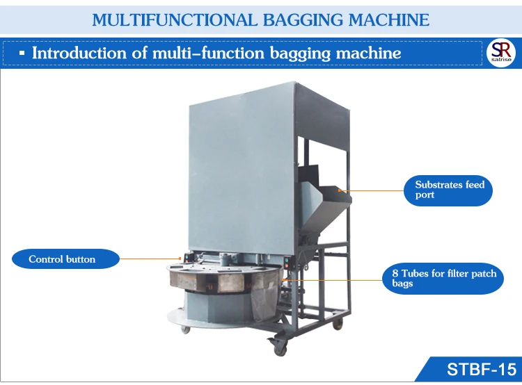 Mushroom Cultivation Compost Bag Filling Line Square Bagging Machine ...