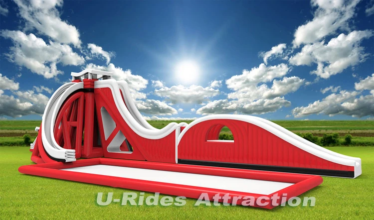 Large Commercial Outdoor Pvc Inflatable Drop Kick Water Slide Blow Up ...