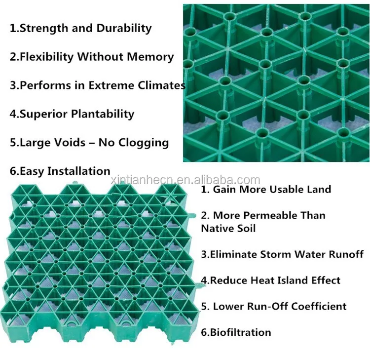 Black Concrete Grass Paver Mould Hdpe Plastic Geocell From China ...