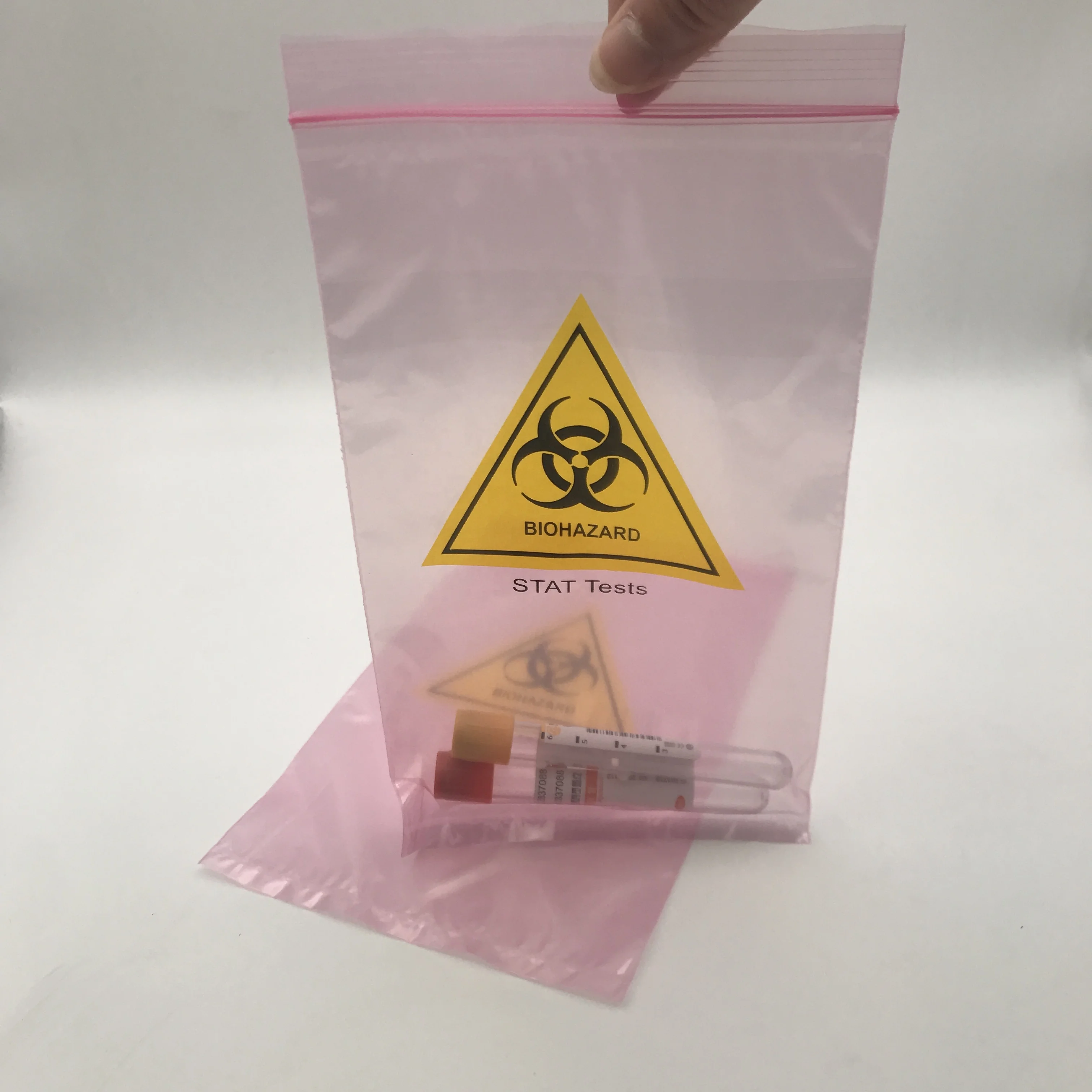LDPE Biohazard Specimen Ziplock Bags for Hospital Blood Collection Tube ...