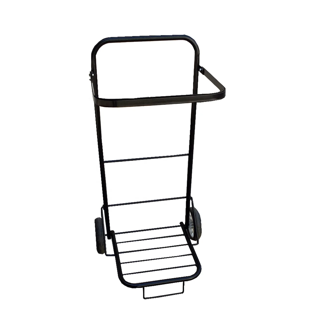 Steel Frame Collapsible Wheelie Outdoor Garbage Bag Cart