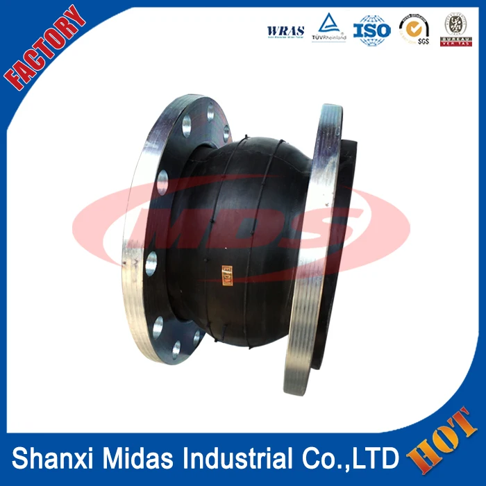 Esfera de goma EPDM DN200 brida tipo de junta de expansión de goma flexible PN16 para puente ...