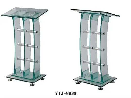 Cheap Church Pulpit Table Top Lectern Tempered Glass Podium
