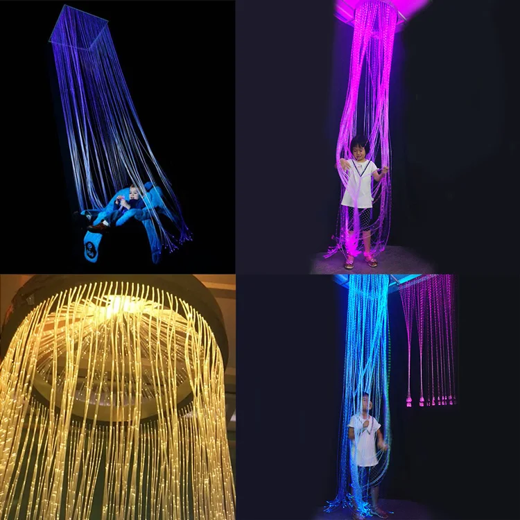 Multi-sensory Rooms Interactive Fibre Optic Lights Curtain UV Reactive ...