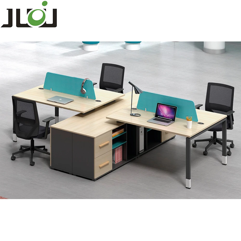 Modern Open Modular 4 Person Workstations for Office