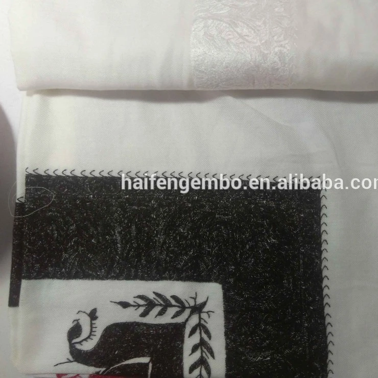 Kashmir wool embroidered scarf for oman Embroidery Pashmina Omani ...