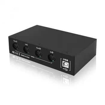 Usb Midi 盒 Midibox Usb Midi 接口 4i/4o + 合并 2i-4o,4x4 64 通道转换器箱 84524 ...