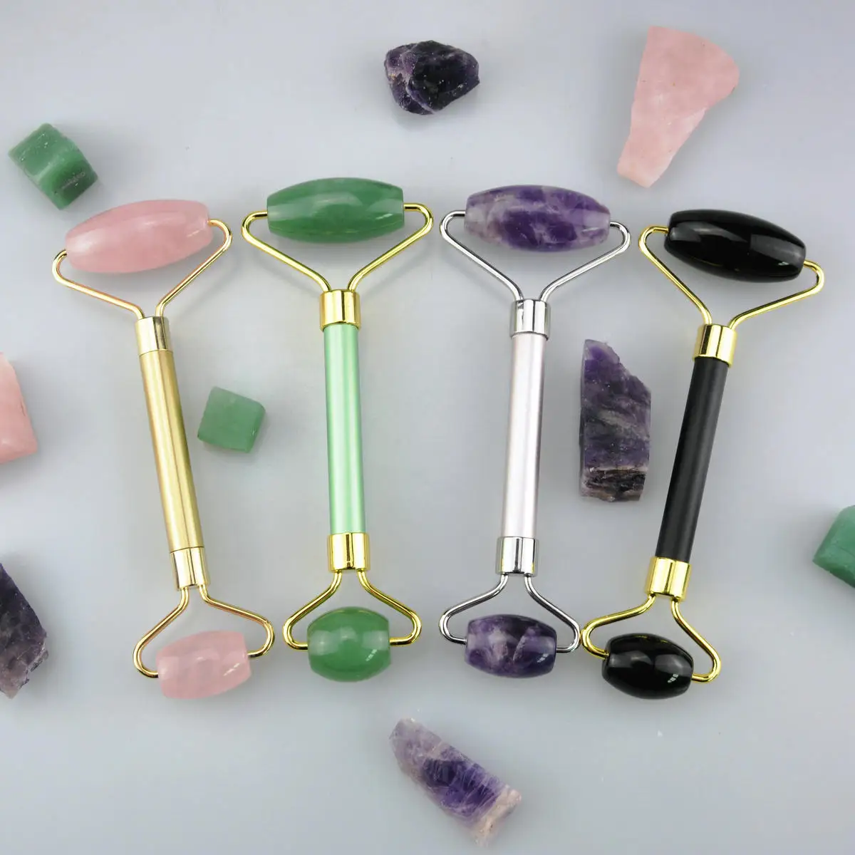 Skin Care Tool Massage Rose Quartz Ball Quartz Facial Massage Roller ...