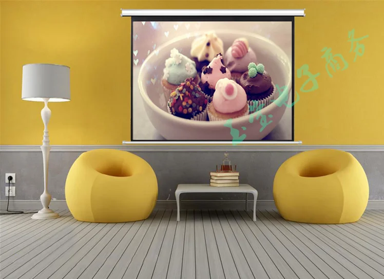 Telon Motorize Projector Screen 150 Inch With Tubular Motor 200 Inch ...