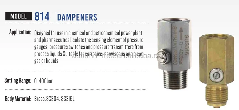 Brass Pressure Gauge Snubber - Dampers for Reliable Control