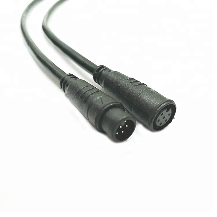 6 Pin 6 Core Waterproof Connector Adapter Male To Female Plug Cable For ...