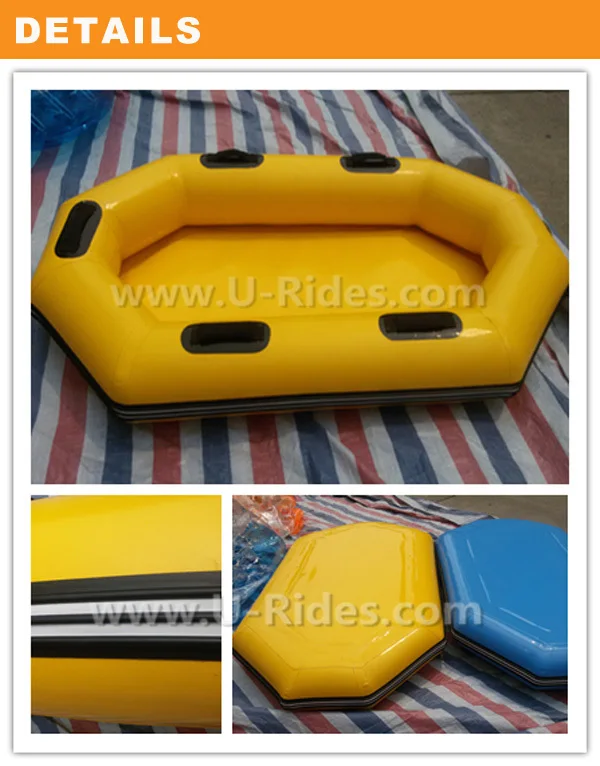 Heavy Duty Yellow Color Double Floor 2 Person River Raft Floating ...