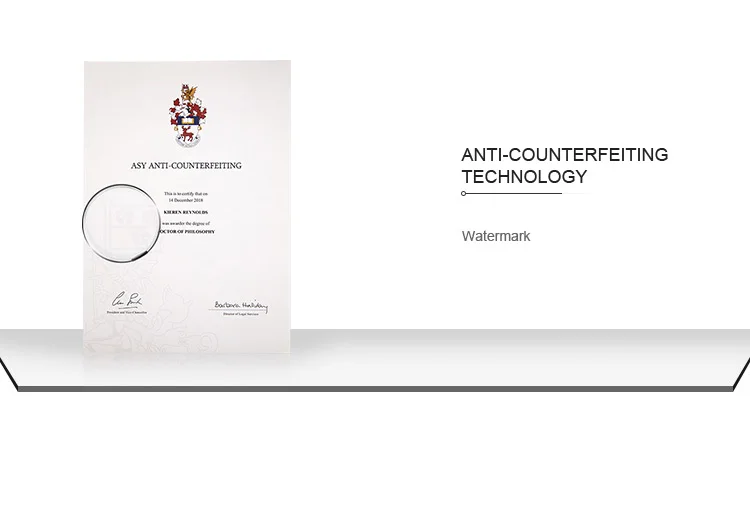 University Certificate Fluorescent Security Paper for Graduation