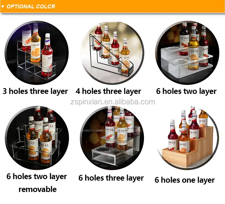 Kitchen Countertops 4 Tier Wall Mounted Water Bottle Holder
