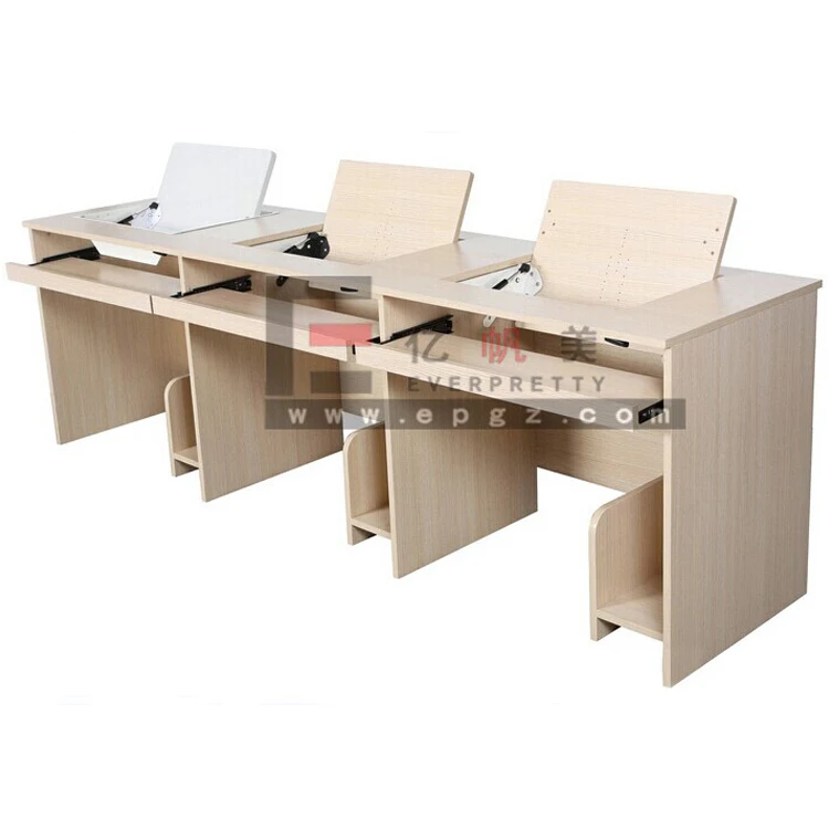 Modern Laboratory Furniture Computer Table with Flip Screen and CPU ...