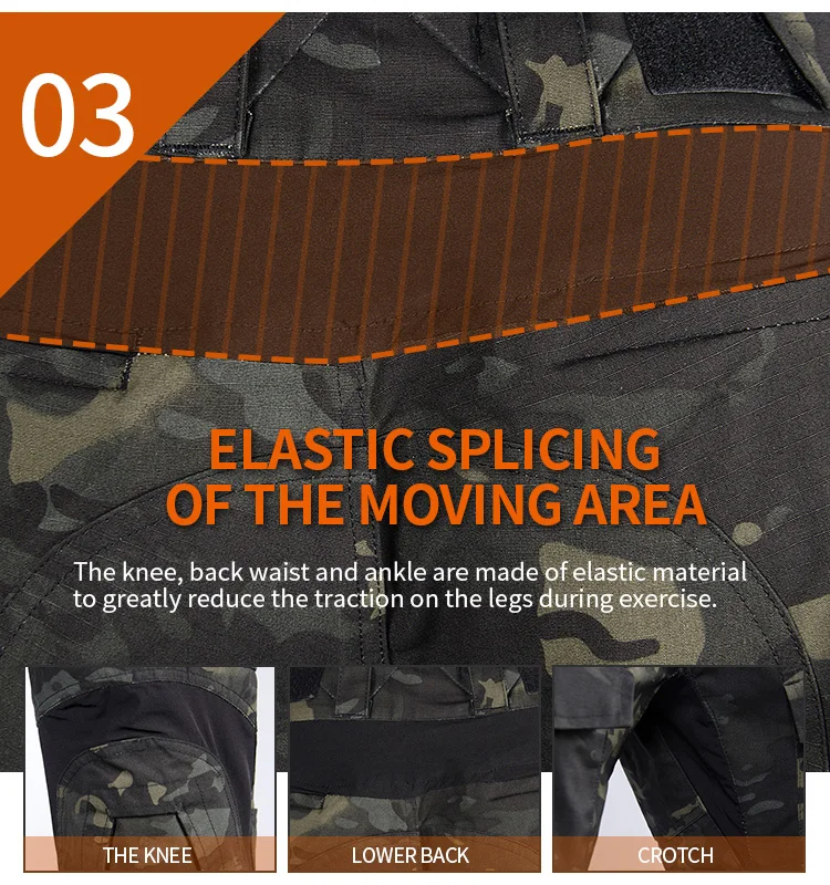 Black Multicam Combat Frog Suit+ Pants Suit With Elbow Knee Pads - Buy ...