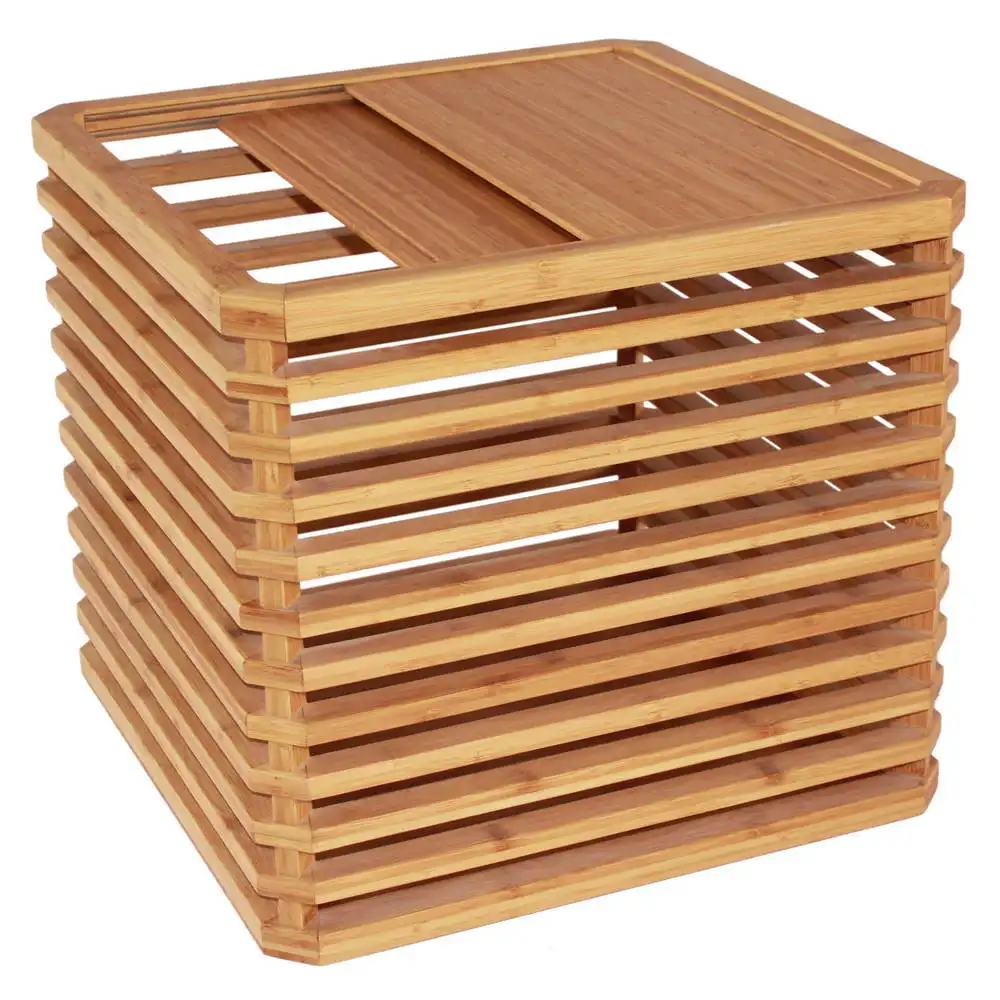 Modern Design Living Room Furniture Small Low square Bamboo Coffee Tea ...