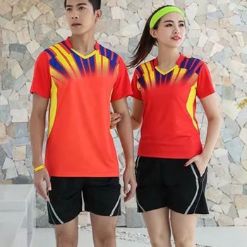 Red Badminton T Shirt Design Youth Badminton Jersey And Shorts ...