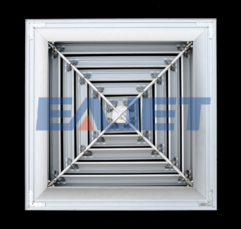 Hvac System Air Diffuser Grille Square Aluminium Ceiling Diffuse - Buy ...
