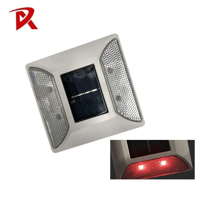 Red Flashing Reflectors With Leg Plastic/aluminum Solar Road Stud Led ...