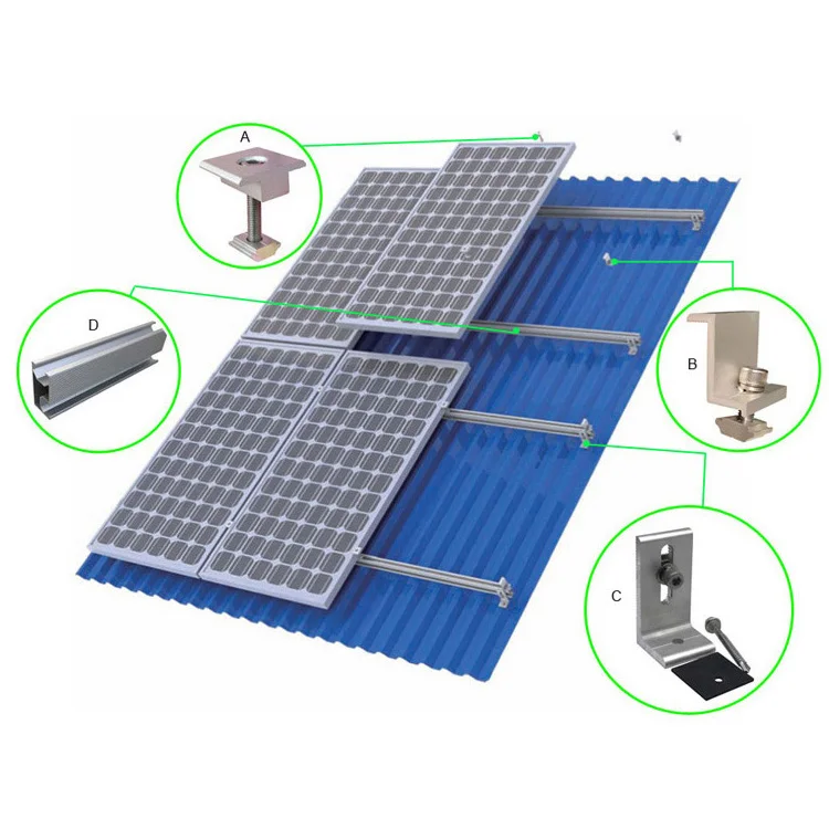 Rooftop Solar Mounting Structure For Aluminum Solar Module Ground ...