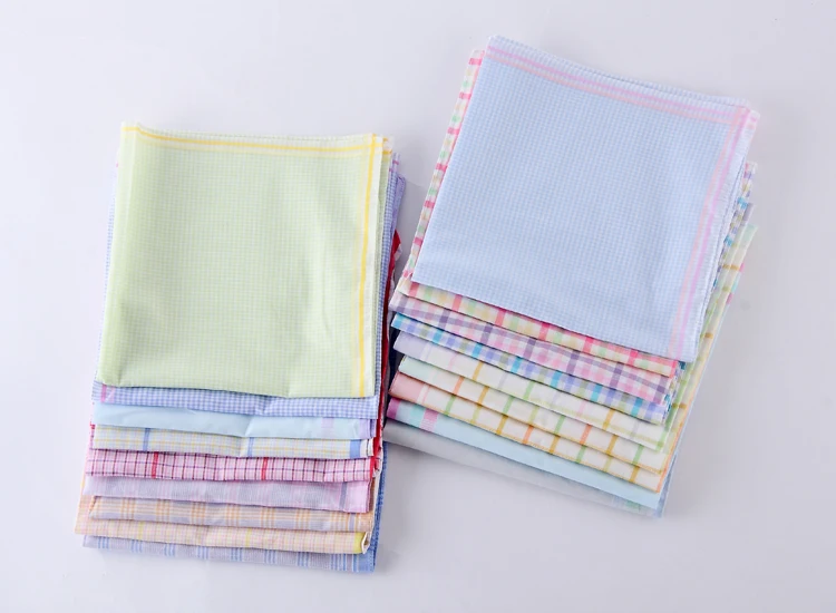 100% Cotton Soft High Quality Ladies Stripe Handkerchiefs