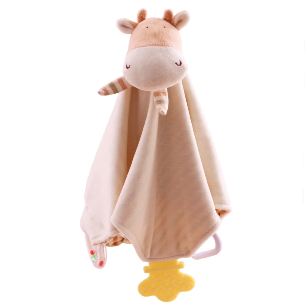Baby Soothing Towel Teething Doll Teether Blanket With Rattle And Bb ...