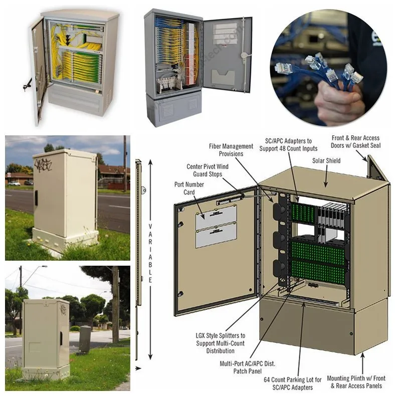 Gabinete de Conexión Cruzada de Fibra Óptica FTTH, Caja de Distribución de Telecomunicaciones ...