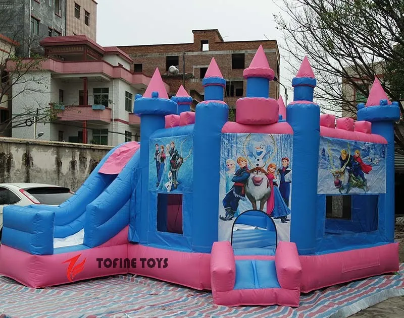 Anna & Elsa Castle Frozen Inflatable Bouncer Jumping Castle - Buy ...