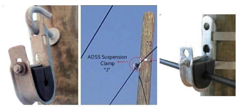 Aluminum Alloy Tangent Set Suspension Clamp For Adss Fiber Optic Cable ...