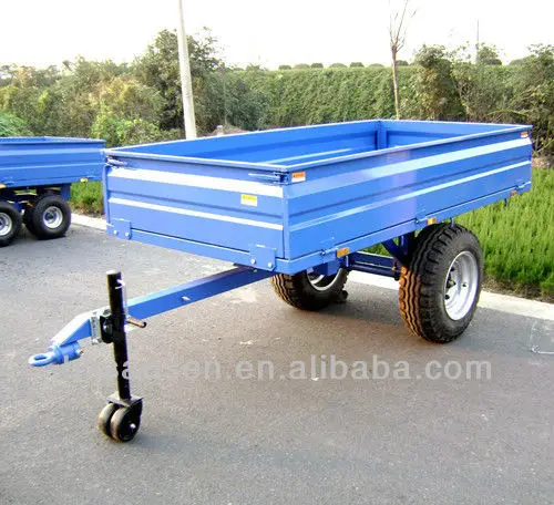 Small Farm Trailer,Single Axle Box Trailer For Tractor,Hydraulic Dump ...