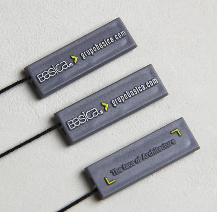 Customized Embossed Logo Plastic String Seal Tag for Garment