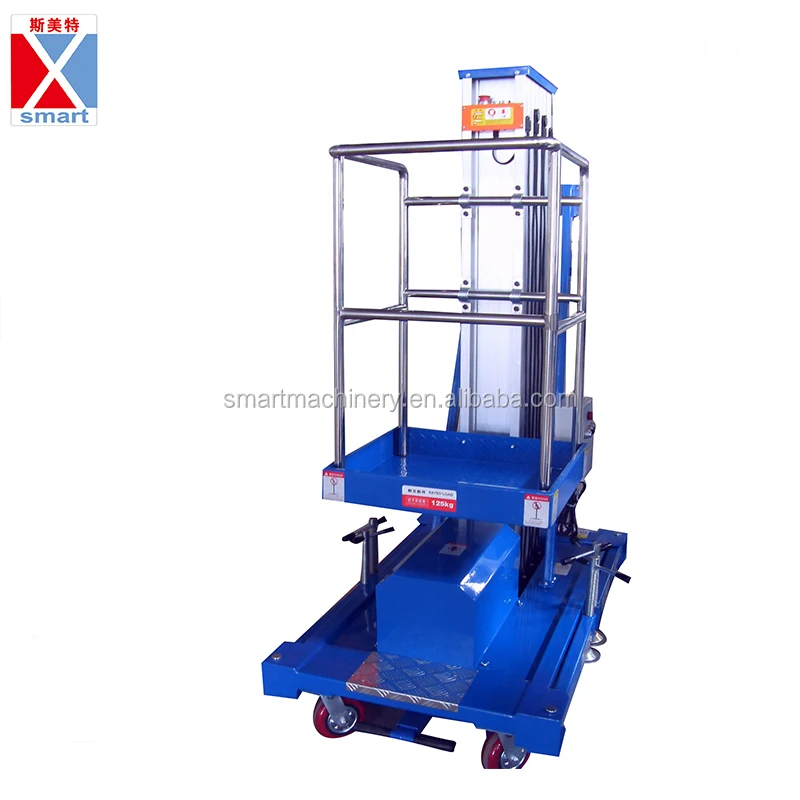 Single Person Manual Push Vertical Platform Lift - Buy Single Aluminum ...