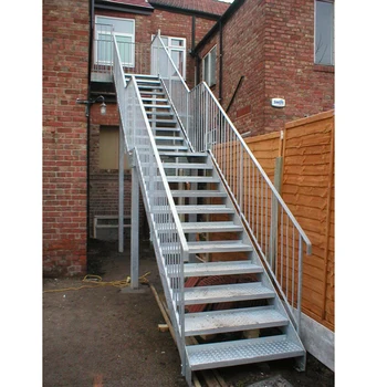 Outdoor Galvanized Steel Stairs Design Metal Steps Staircase Treads ...