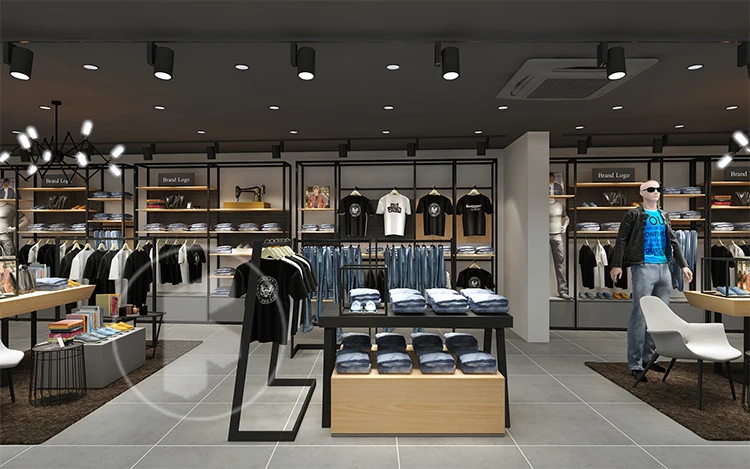 Modern Garment Shop Interior Layout - Customized Design
