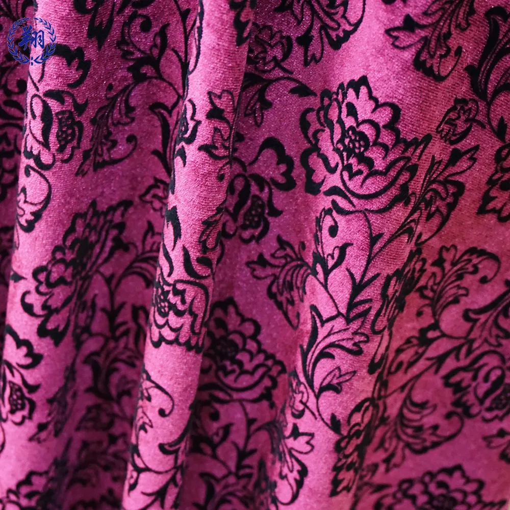 T059py2-z Polyester Spandex Korea Velvet Flocking Fabric For Fashion ...