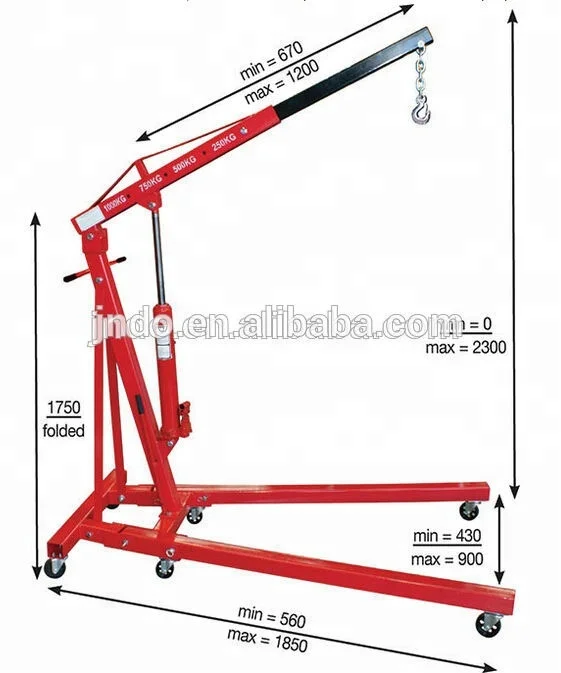2 Ton Folding Hydraulic Engine Hoist - JNDO Cargo Ship Crane