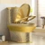 Ceramic Bathroom Design Wc Color Toilet Bowl Gold Plated Portable ...