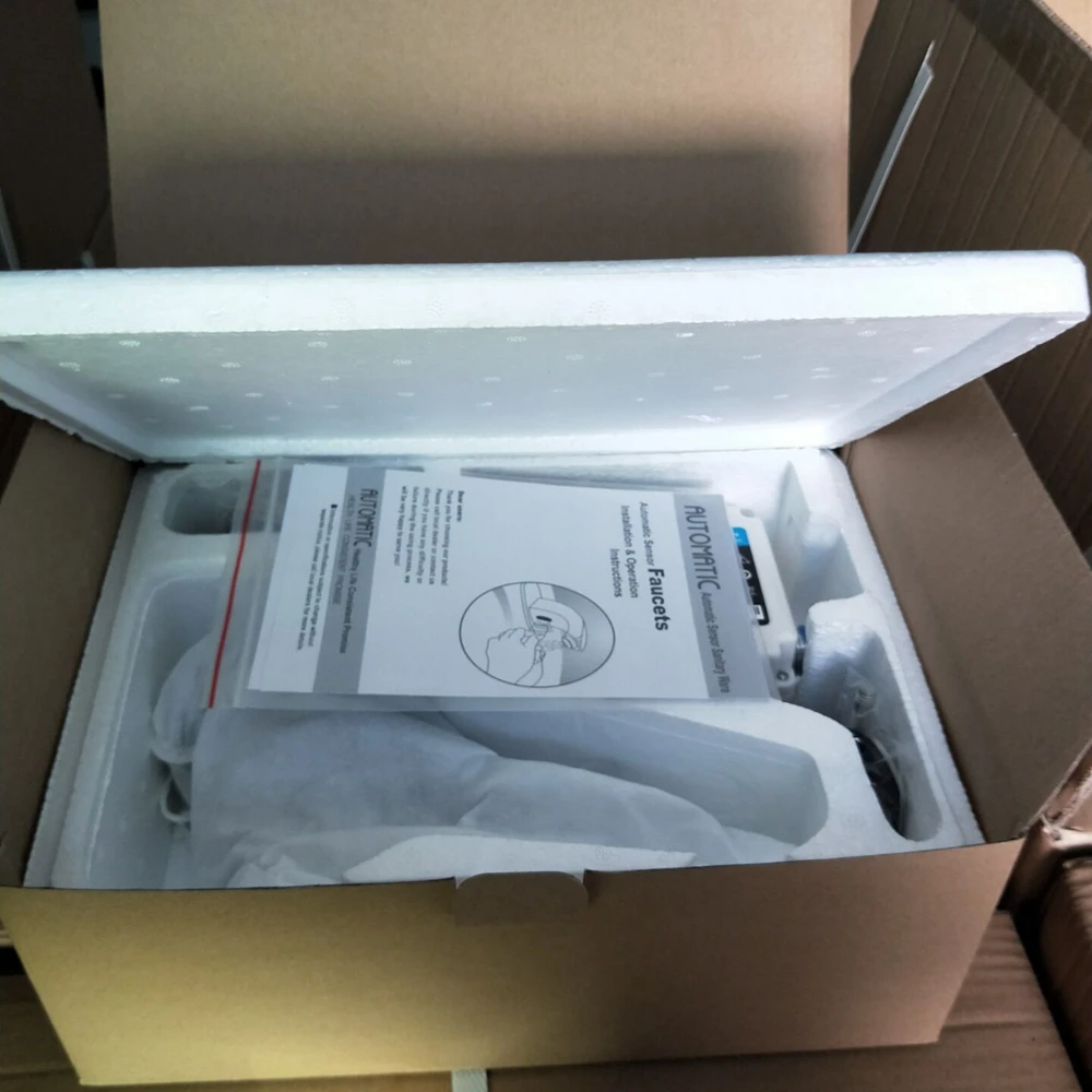 Deck Mount Automatic Cold Water Taps Bathroom Sink Automatic Tall ...