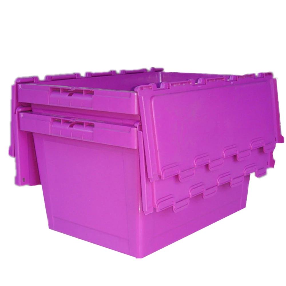Plastic Storage Crates with Sawtooth Lid - Durable & Versatile