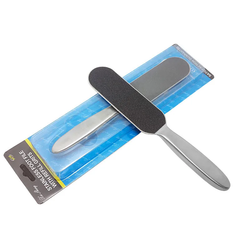 Metal Handle Stainless Steel Pedicure Replaceable Sandpaper Foot File ...