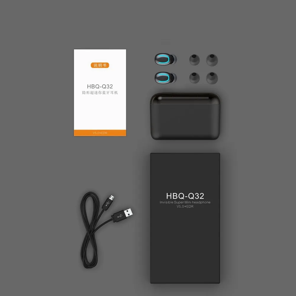 Hbq Q32 Tws Twins Wireless Earbuds Bluetooth V5.0 Stereo Headset ...