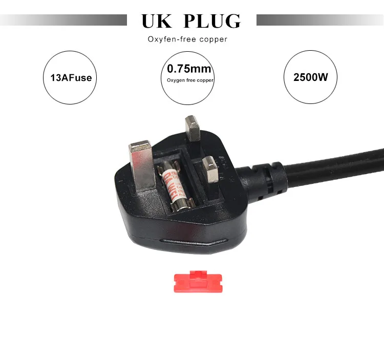 UK 3 Pin Plug Connector C15 With Lock for Industrial and Home Appliance ...